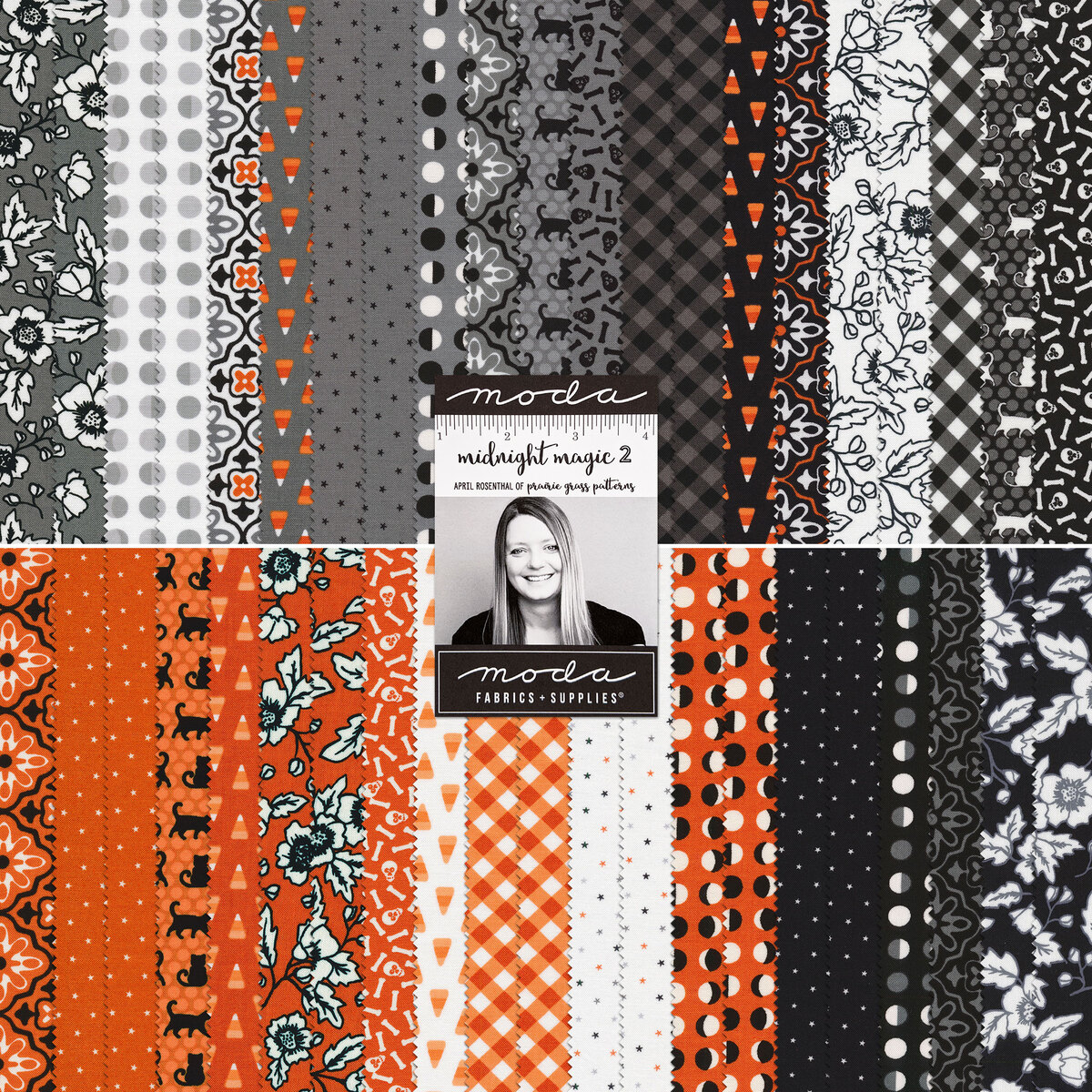 Midnight Magic 2 Charm Pack by April Rosenthal of Prairie Grass ...