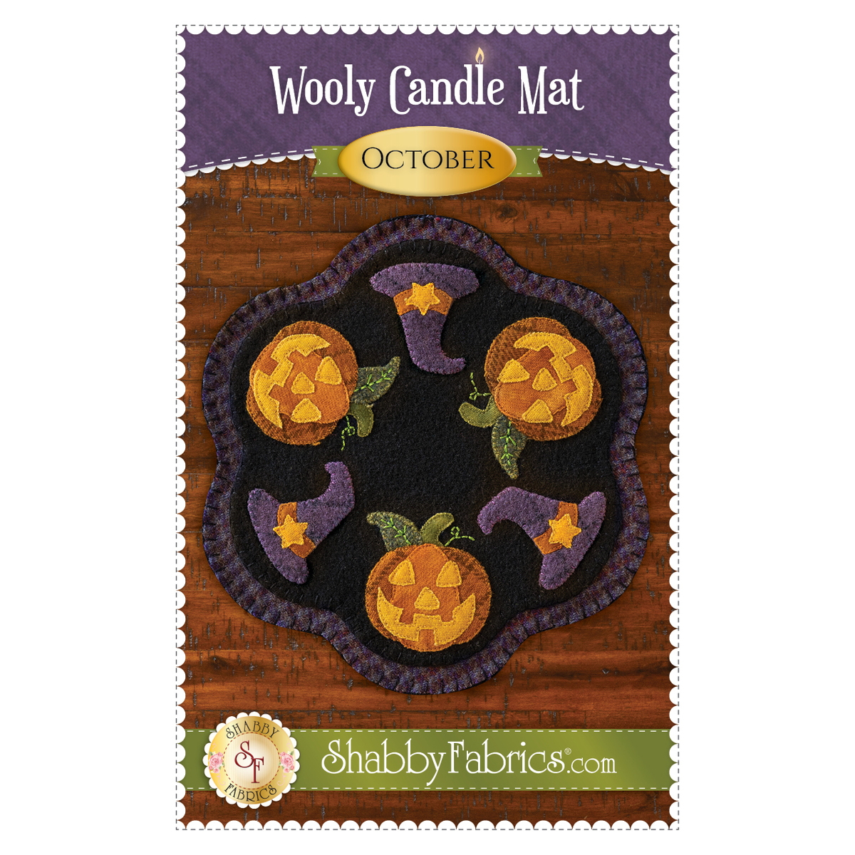 Wooly Candle Mat - October - Pattern | Shabby Fabrics