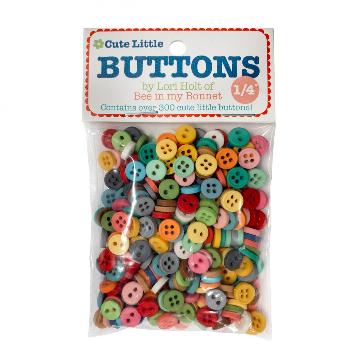 Lori Holt Cute Little Buttons - 1/4" - 300pk | Shabby Fabrics