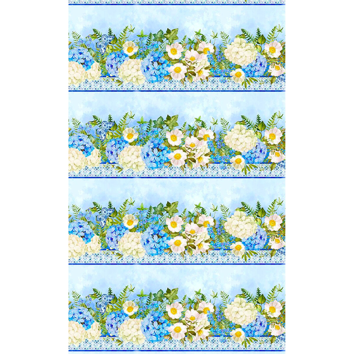 Periwinkle Spring 2PS-1 Border Stripe by In The Beginning Fabrics ...