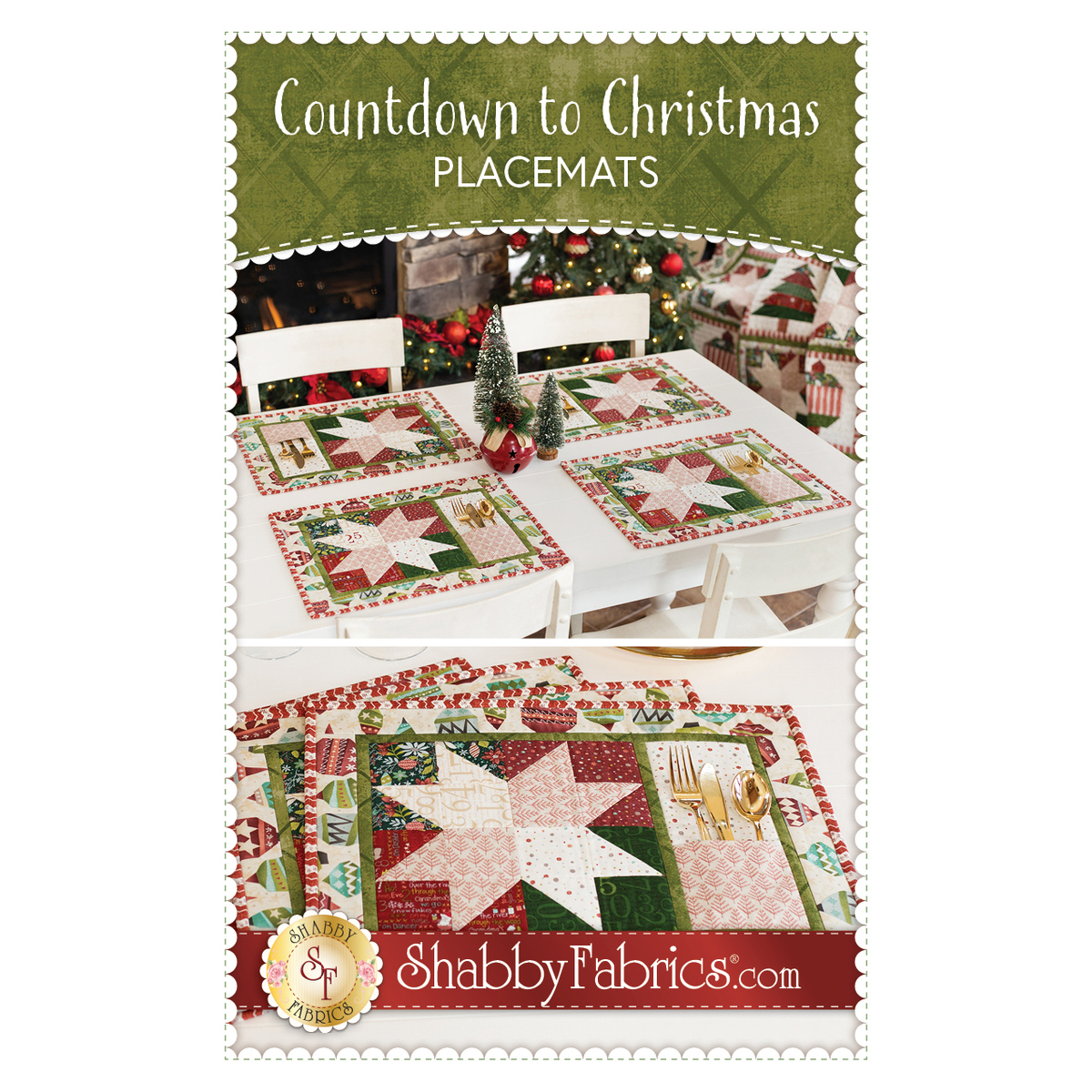 Countdown to Christmas Placemats Pattern | Shabby Fabrics