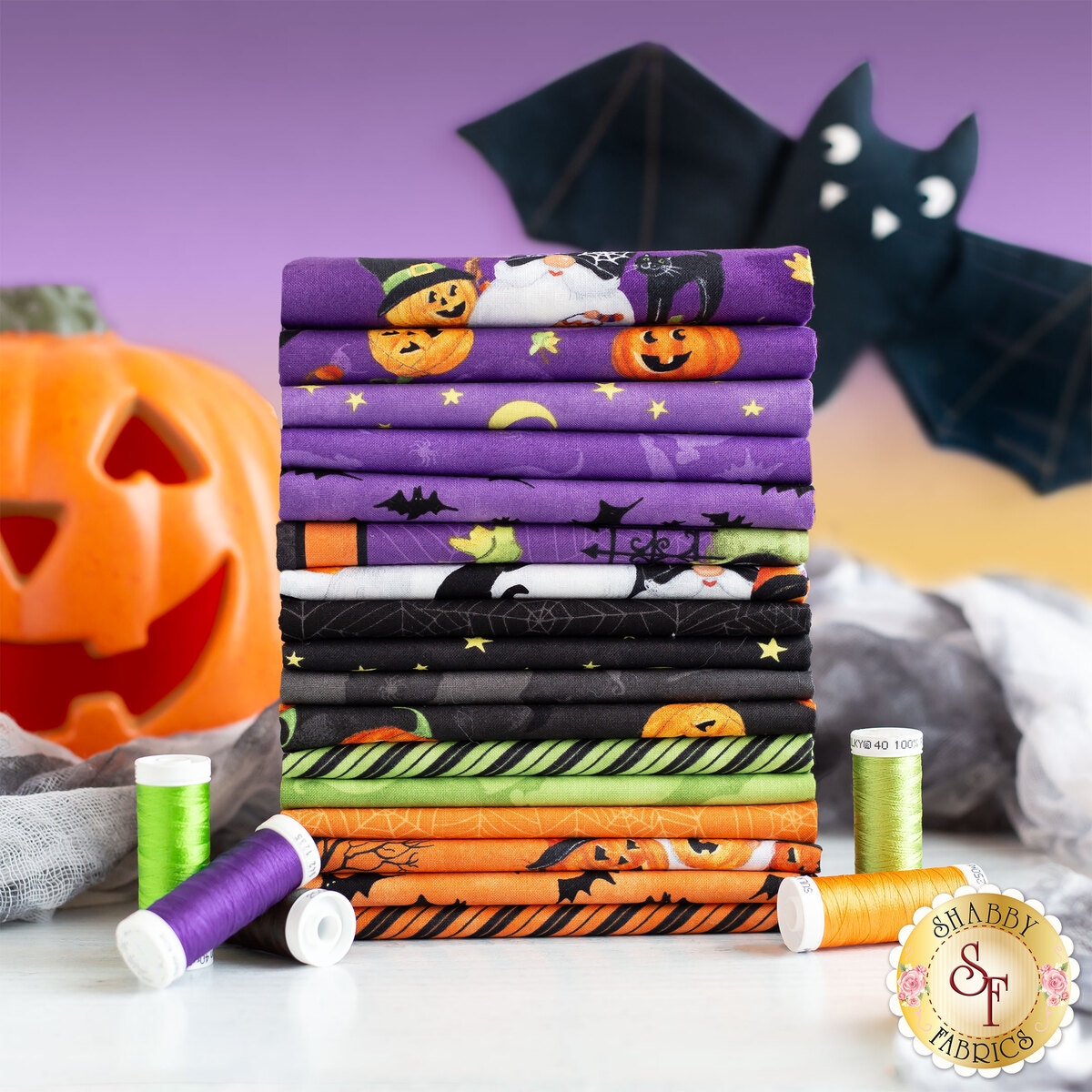 The Boo Crew 17 FQ Set by Susan Winget for Wilmington Prints | Shabby ...