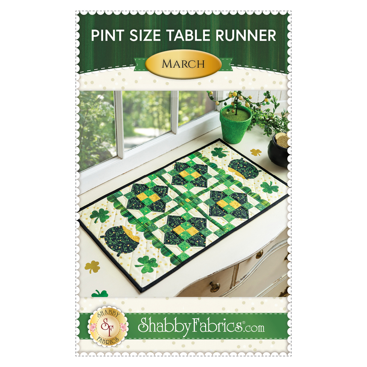 Pint Size Table Runner Series - March Pattern | Shabby Fabrics