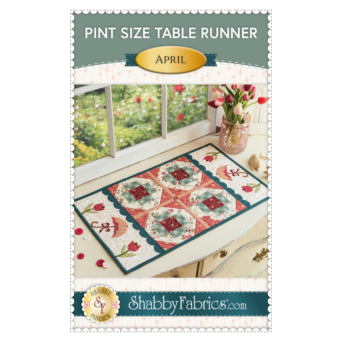 Pint Size Table Runner Series - April Pattern | Shabby Fabrics