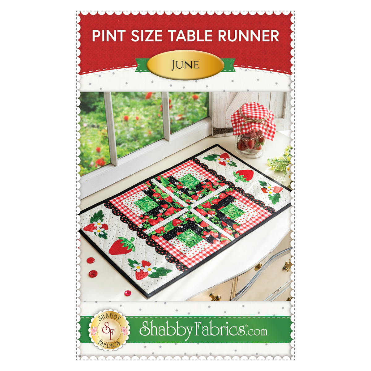 Pint Size Table Runner Series - June Pattern | Shabby Fabrics
