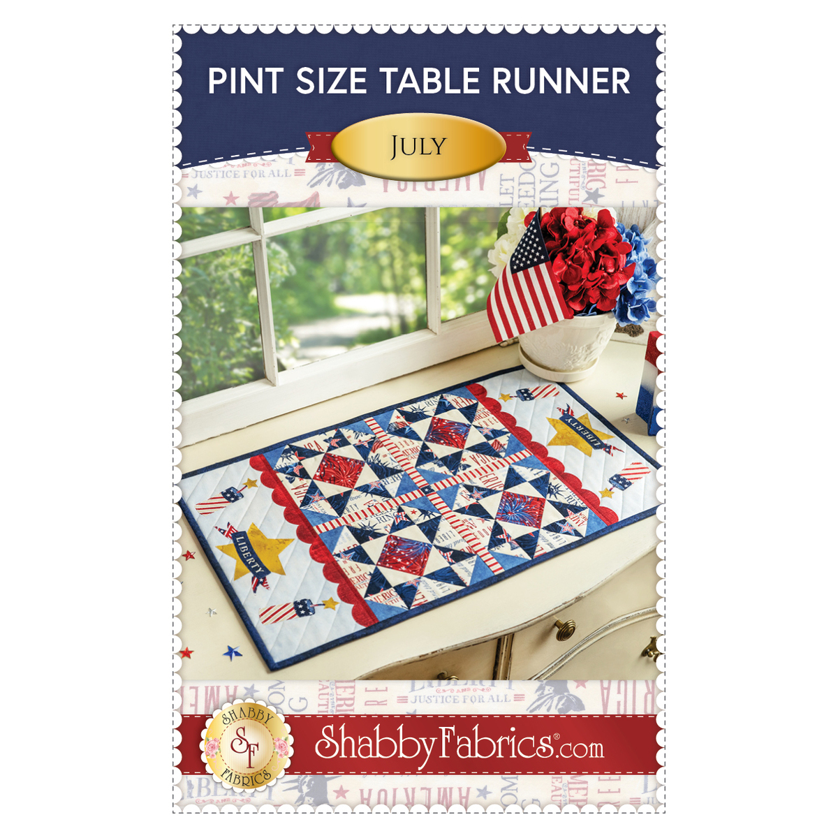 Pint Size Table Runner Series - July Pattern | Shabby Fabrics