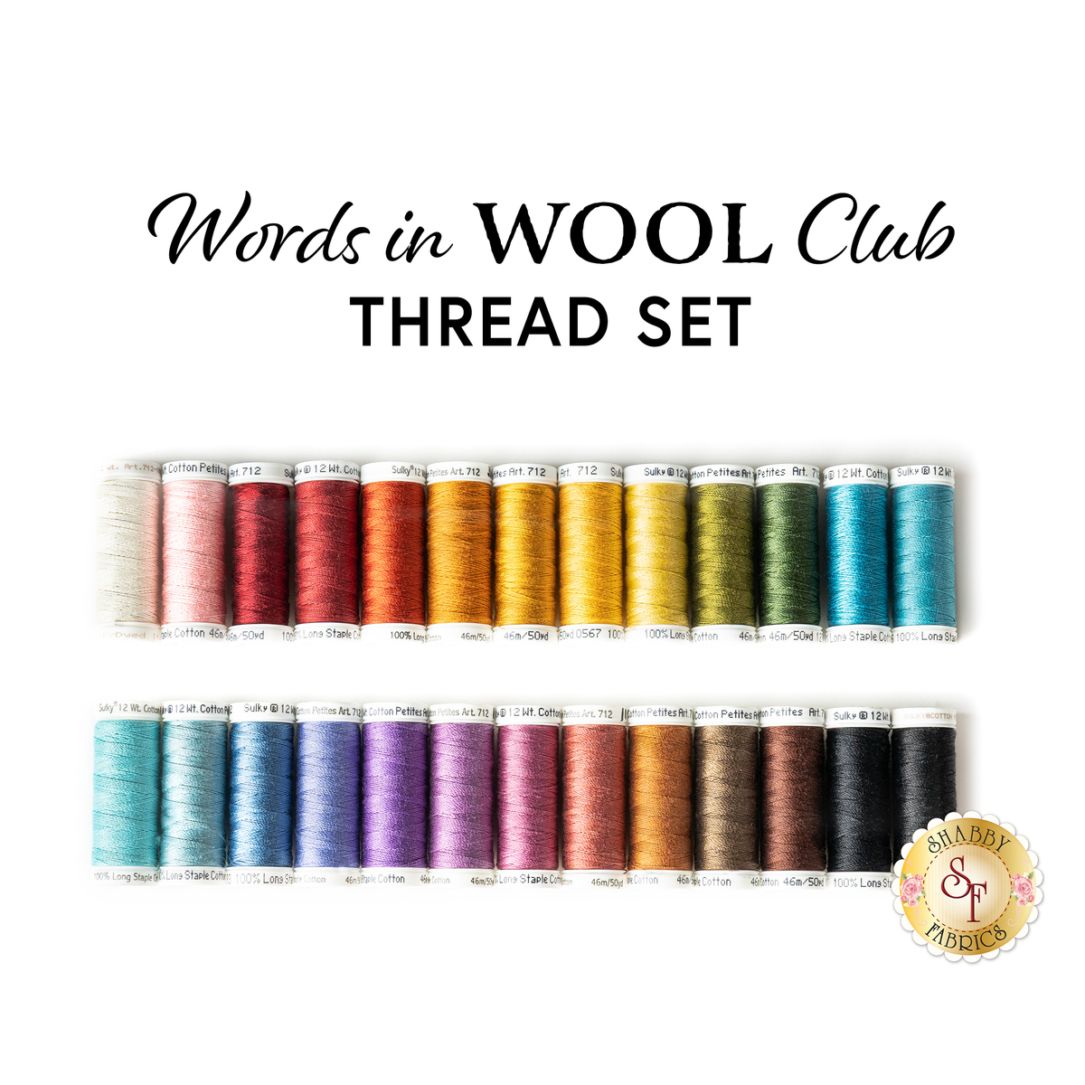 Words in Wool - 26pc Thread Set | Shabby Fabrics
