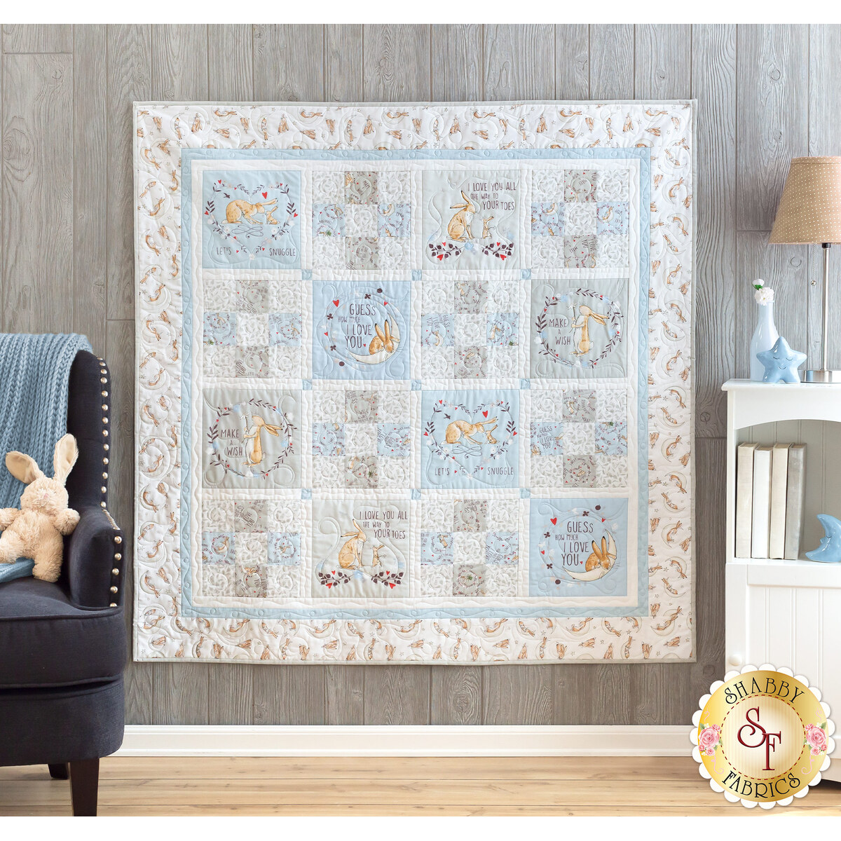 Guess How Much I Love You Quilt Kit - Blue | Shabby Fabrics