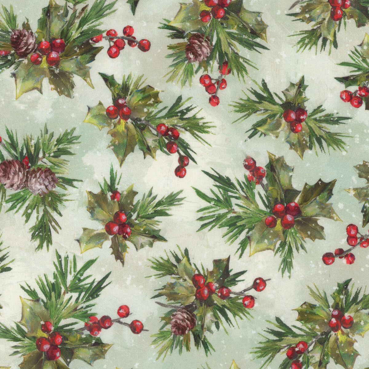 Winter Wonder S4708-74 Mint by Hoffman Fabrics | Shabby Fabrics