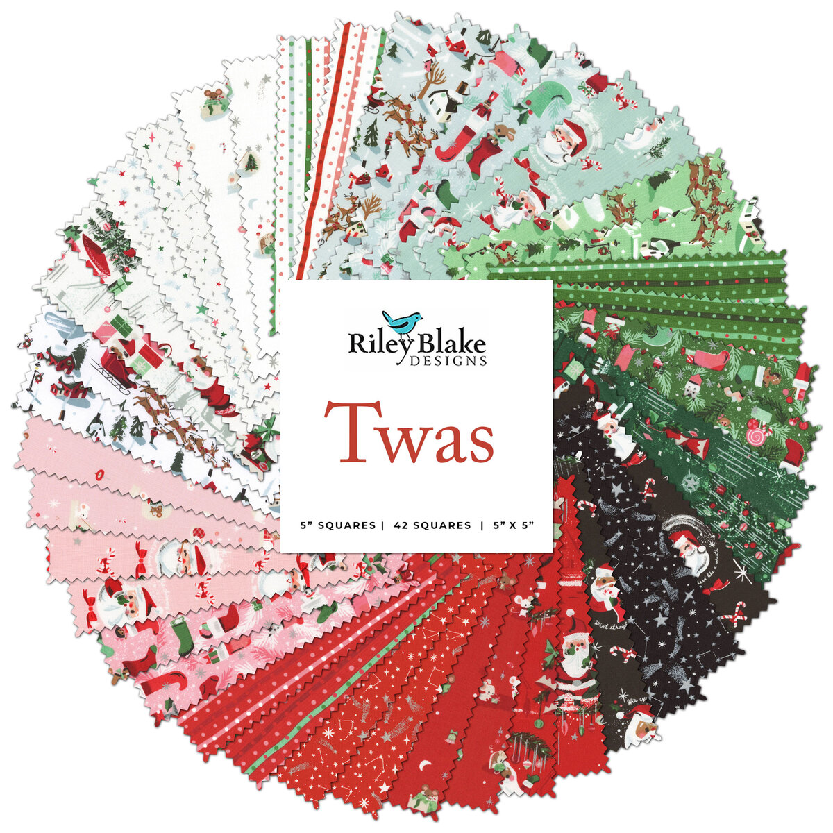 Twas 5" Stacker from Riley Blake Designs | Shabby Fabrics