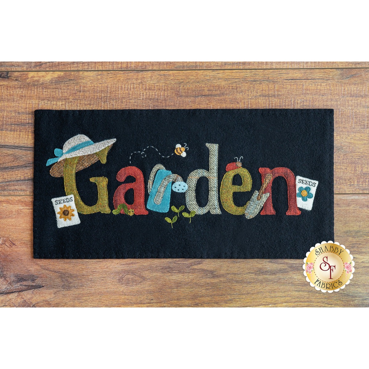 Words in Wool Kit - June - Garden | Shabby Fabrics