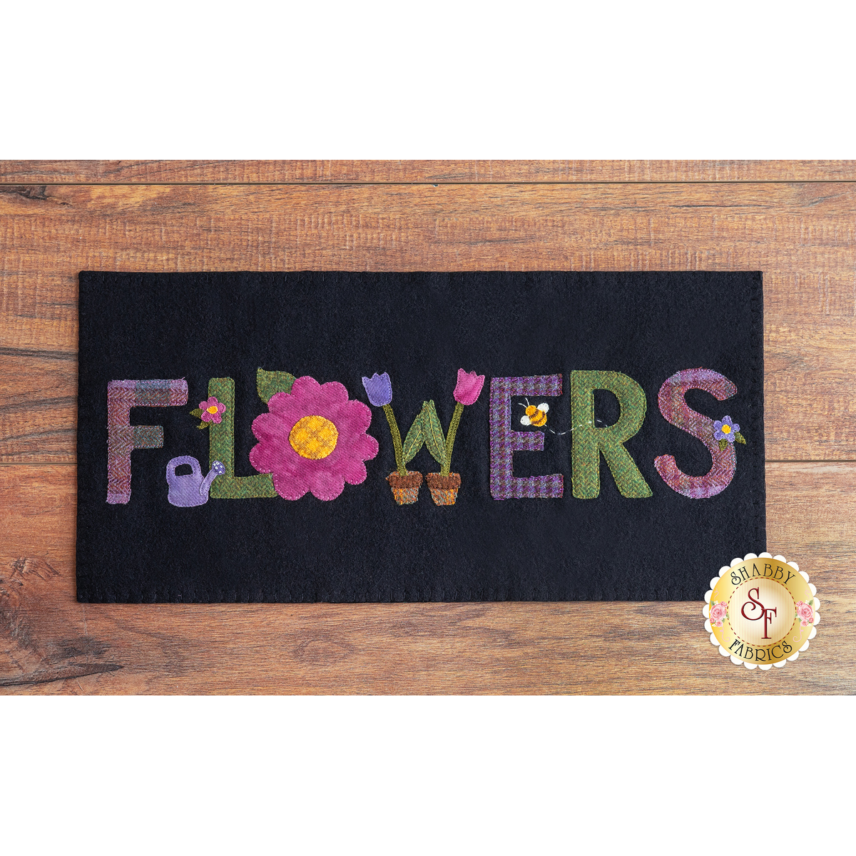 Words in Wool Kit - May - Flowers | Shabby Fabrics