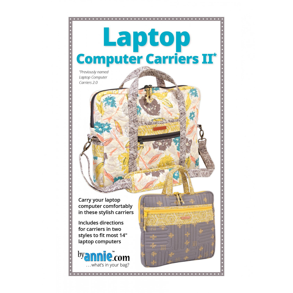 Laptop Computer Carriers II Pattern | Shabby Fabrics