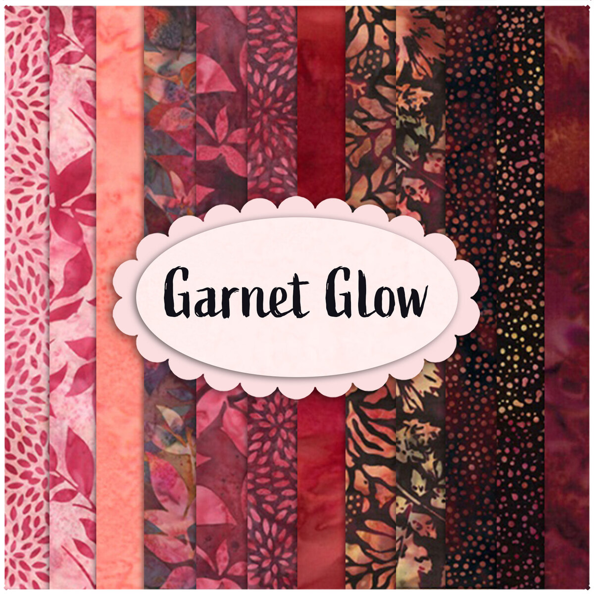 Garnet Glow 12 FQ Set by Hoffman Fabrics | Shabby Fabrics