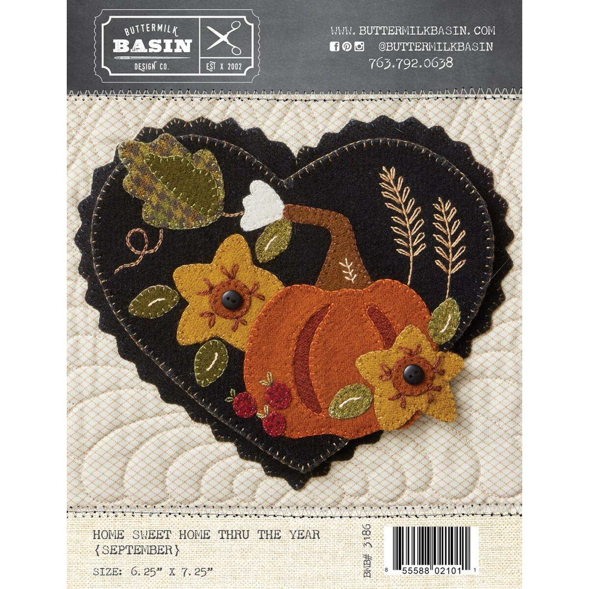 Home Sweet Home Thru The Year - September Pattern | Shabby Fabrics