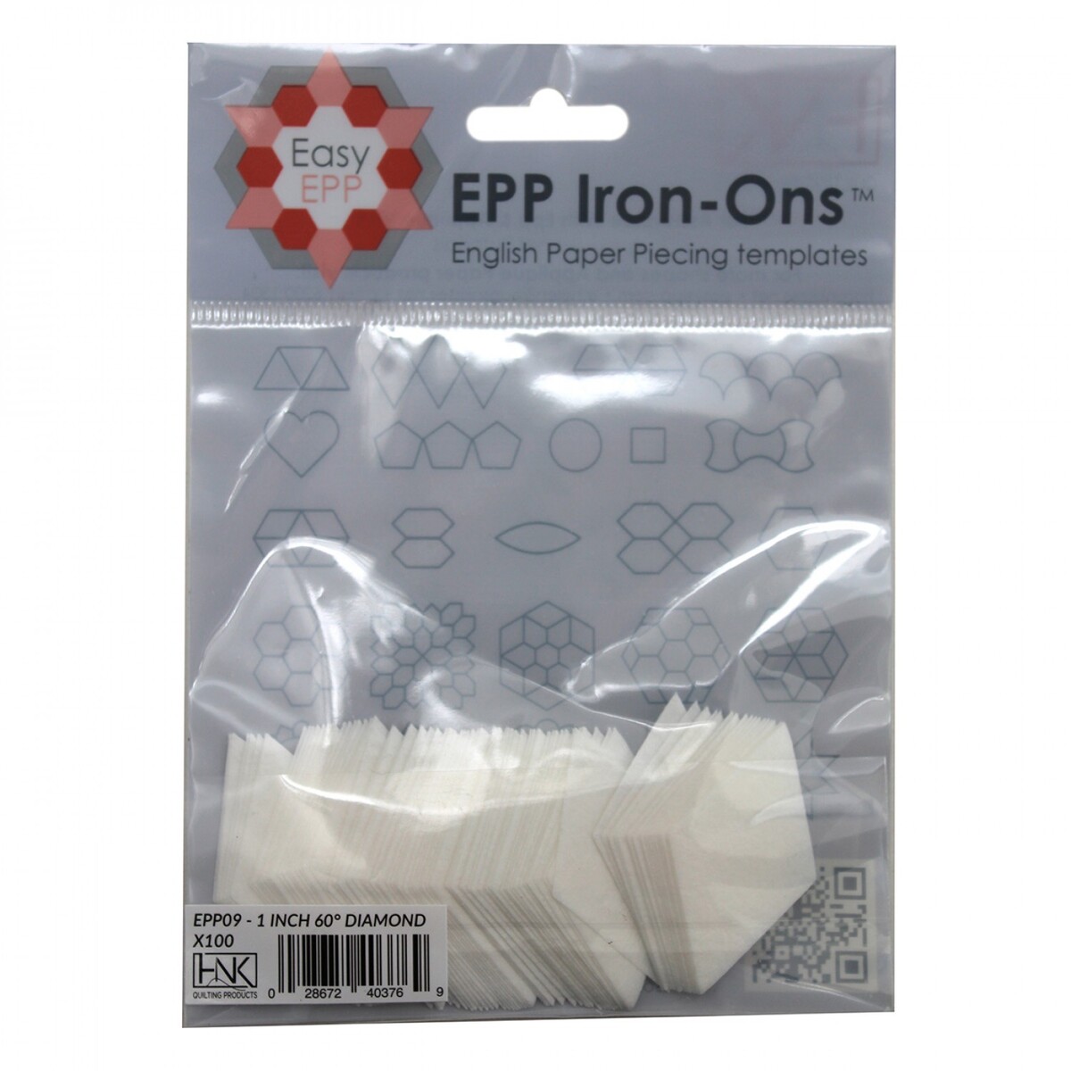 Easy EPP Iron-Ons - Diamond 1" 60 Degree - 100ct | Shabby Fabrics