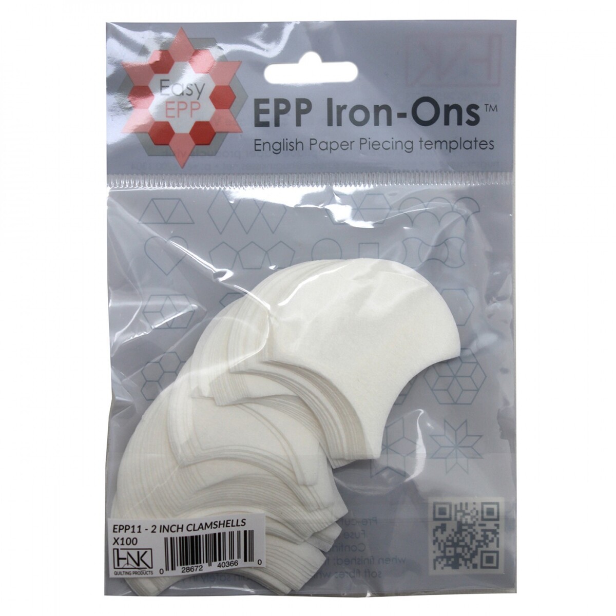 Easy EPP Iron-Ons - Clamshell 2" - 100ct | Shabby Fabrics