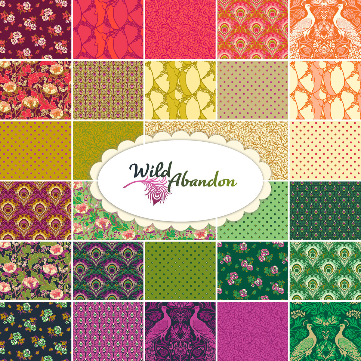 Wild Abandon 28 FQ Set by Heather Bailey for FIGO Fabrics | Shabby Fabrics