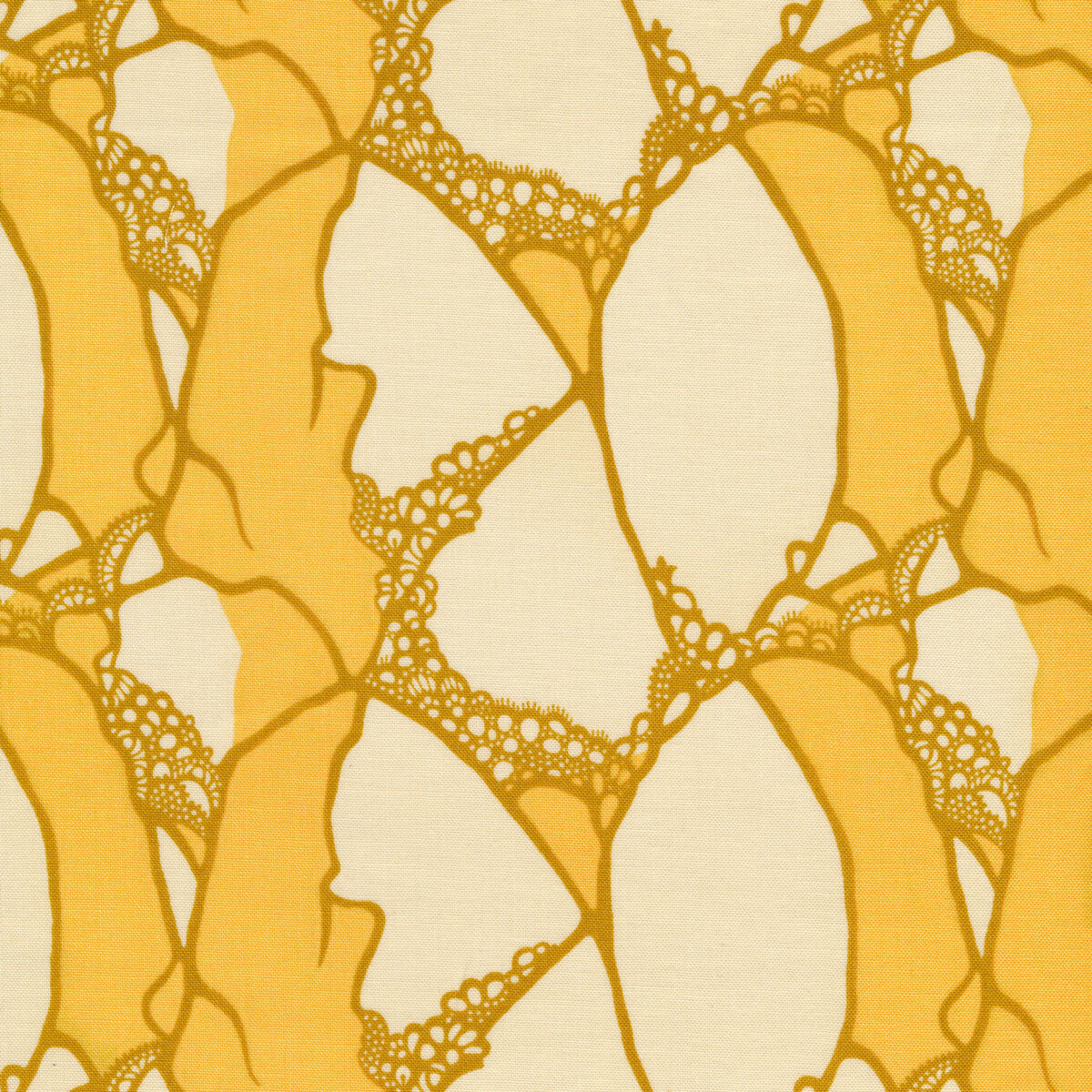 Wild Abandon 90895-50 Entangled Gold by Heather Bailey for FIGO Fabrics | Shabby Fabrics