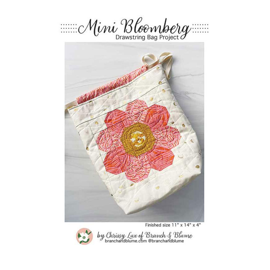 Mini Bloomberg Drawstring Bag Project Pattern | Shabby Fabrics