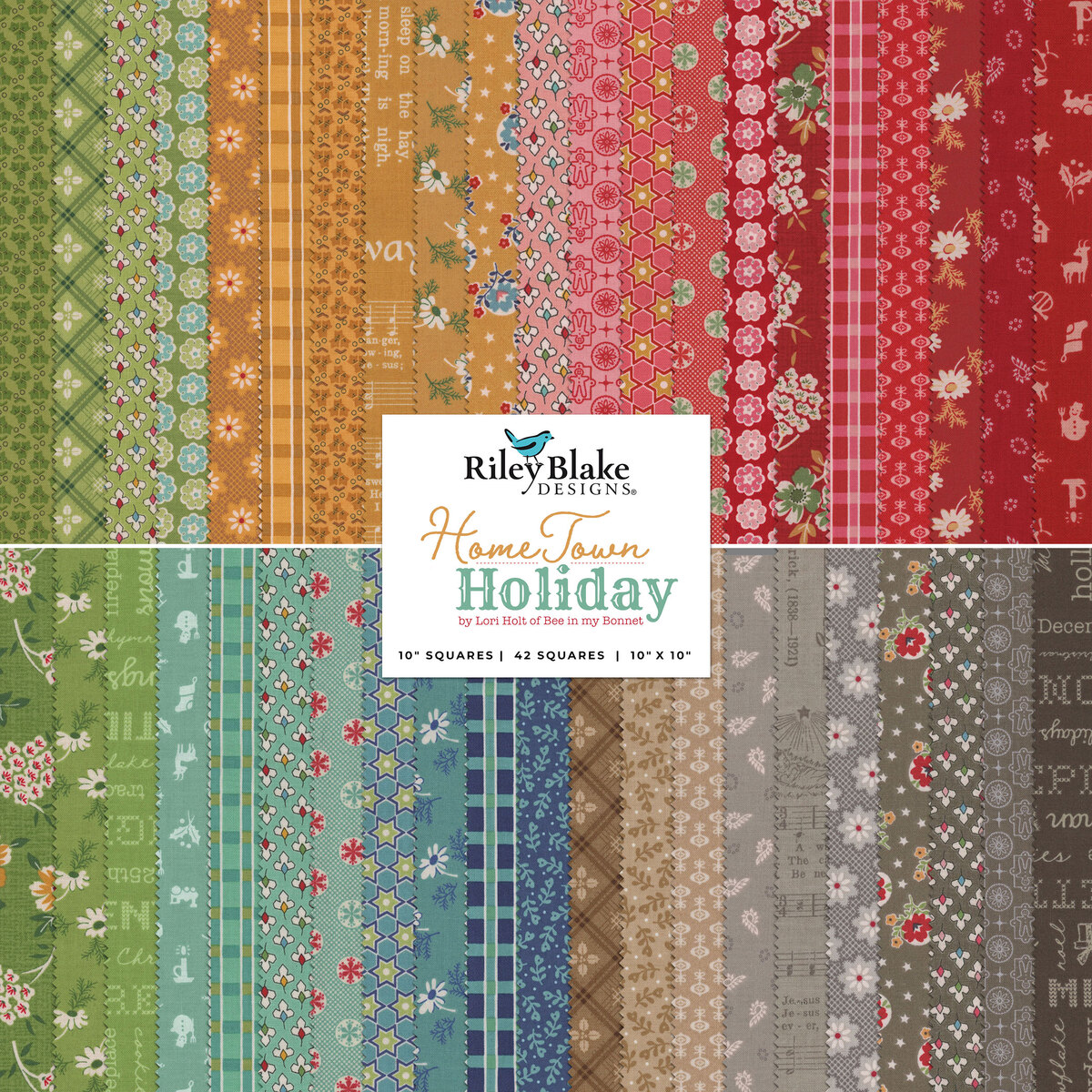 Home Town Holiday 10" Squares by Lori Holt for Riley Blake Designs ...