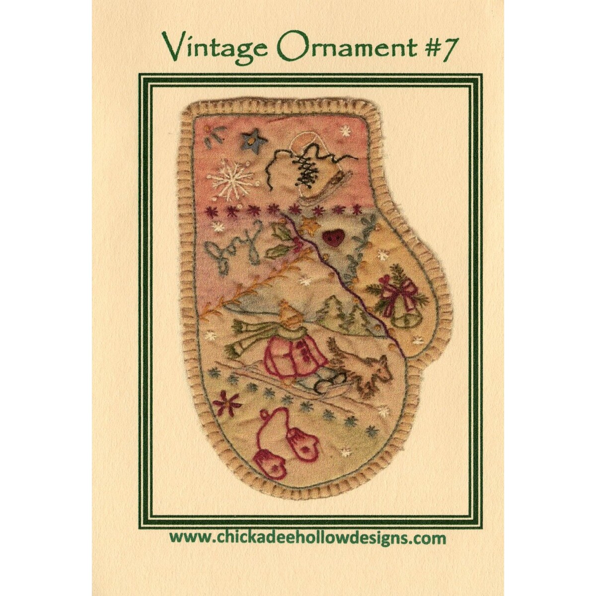 Vintage Ornament #7 - Mitten Pattern | Shabby Fabrics