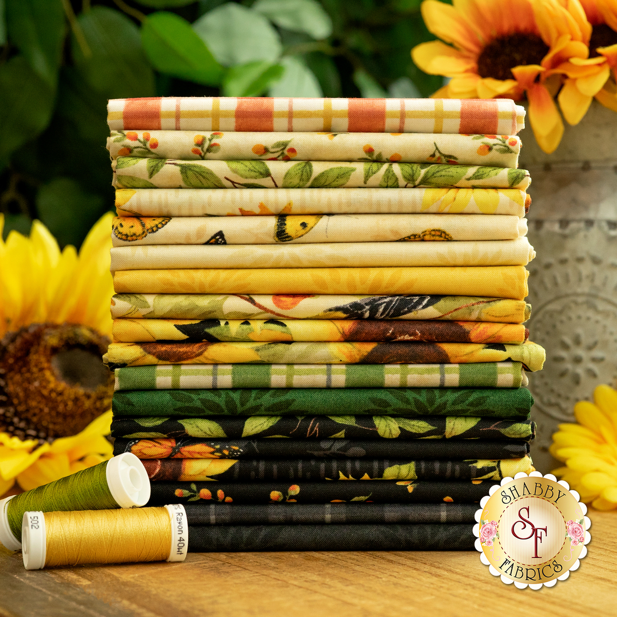 Sunflower Splendor 18 FQ Set by Susan Winget for Wilmington Prints ...