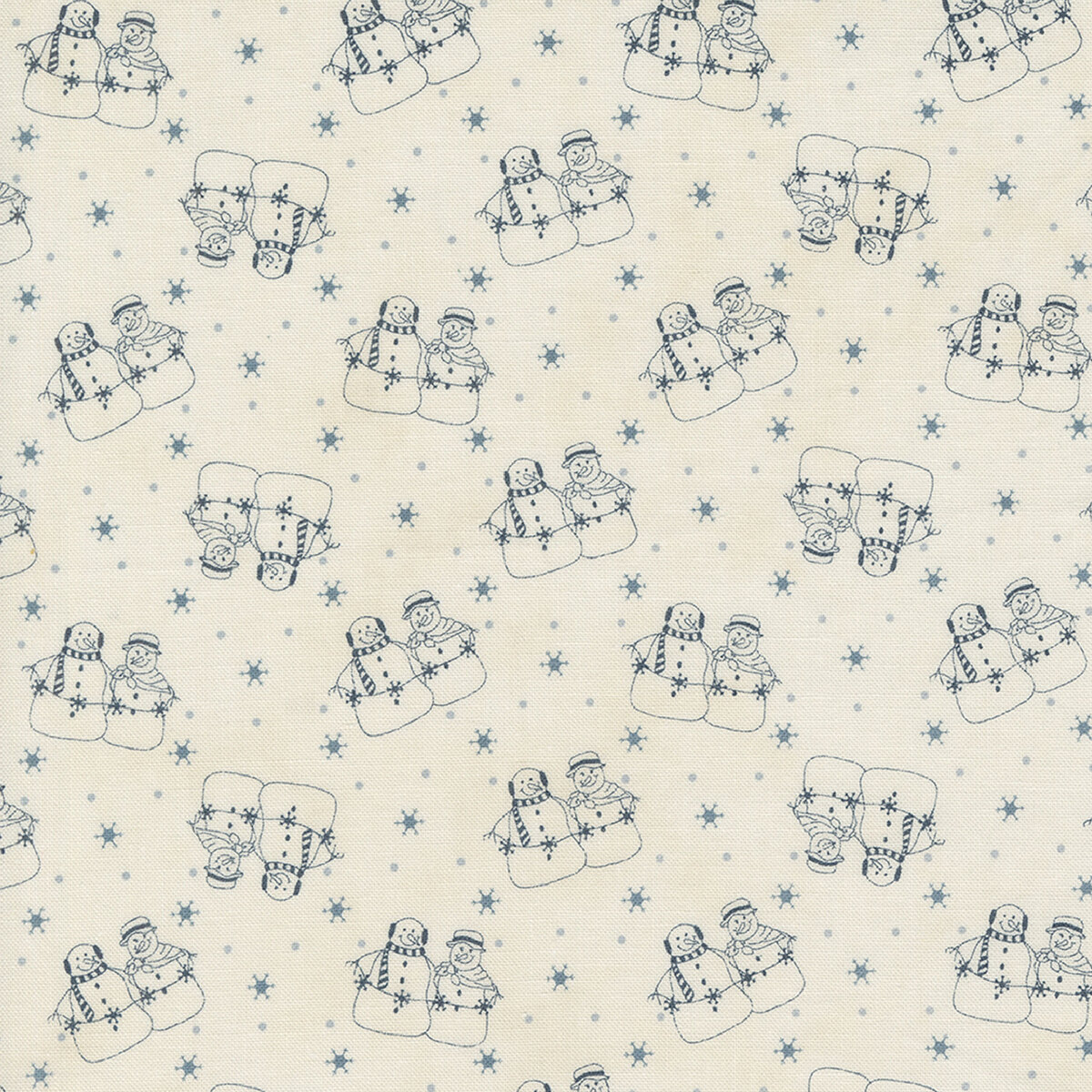 Snowman Gatherings IV 49250-11 Snow by Primitive Gatherings for Moda ...