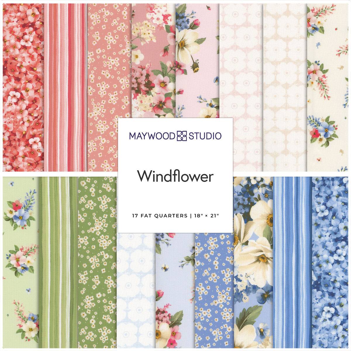 Windflower 17 FQ Set by Maywood Studio | Shabby Fabrics