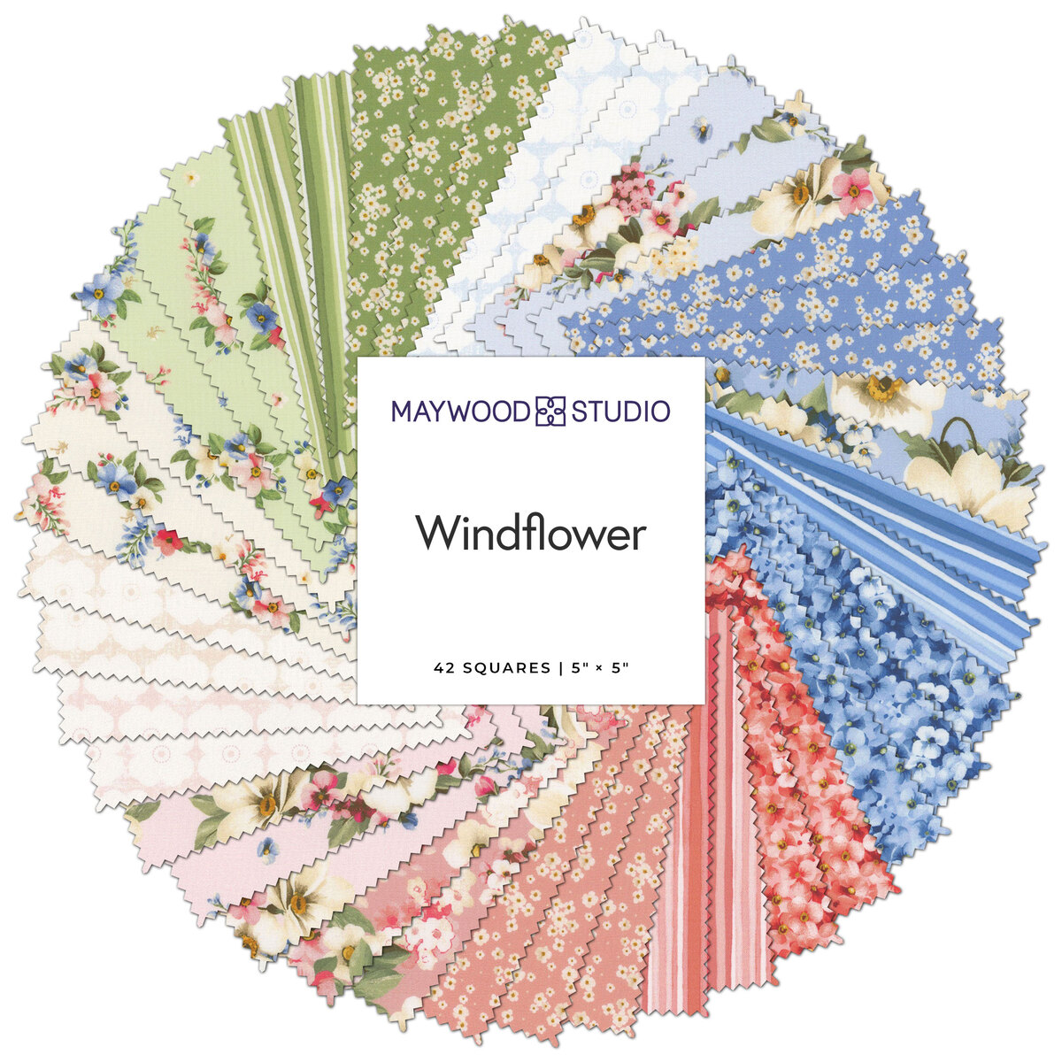 Windflower 5" Squares by Maywood Studio | Shabby Fabrics