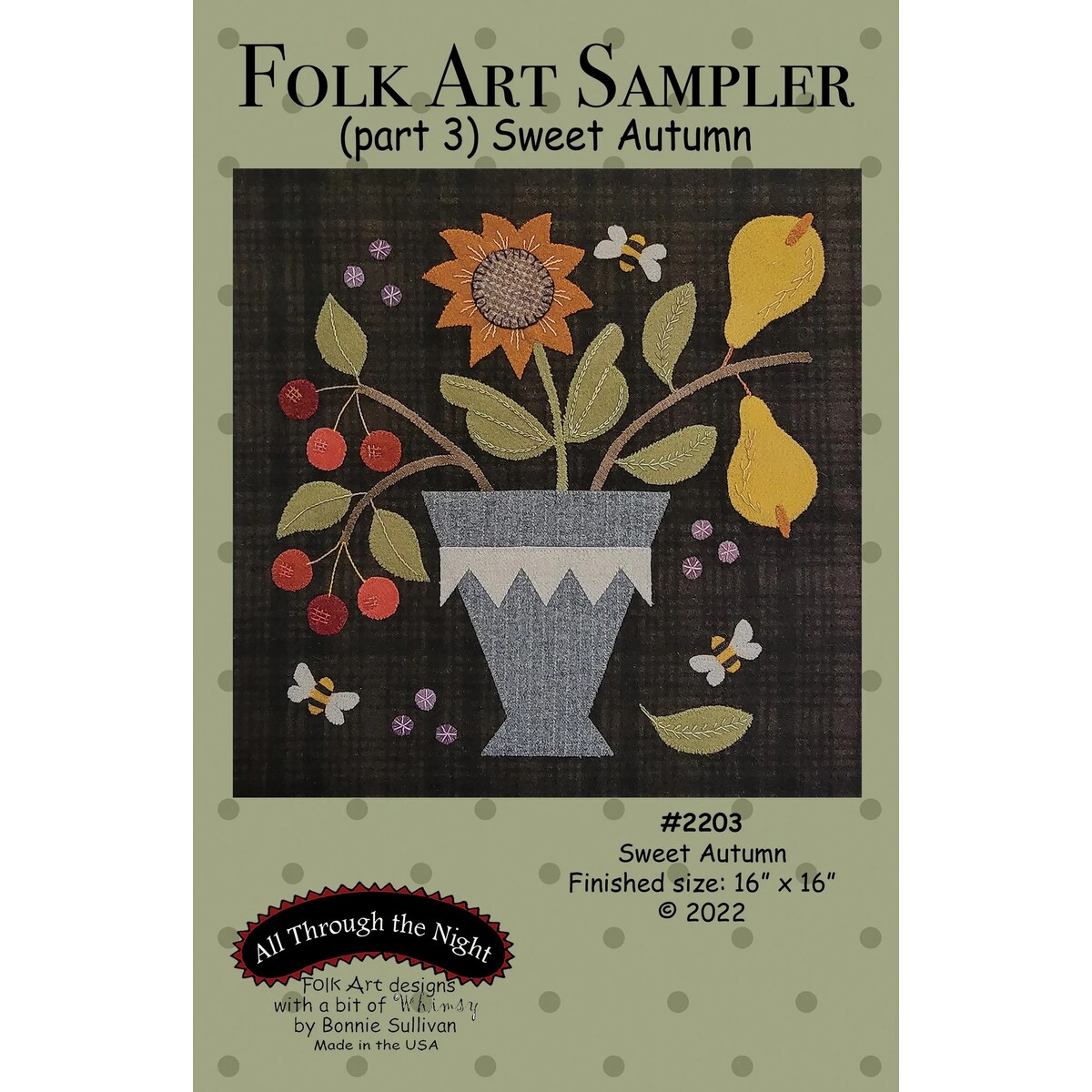 Folk Art Sampler Pattern - Part 3 - Sweet Autumn | Shabby Fabrics