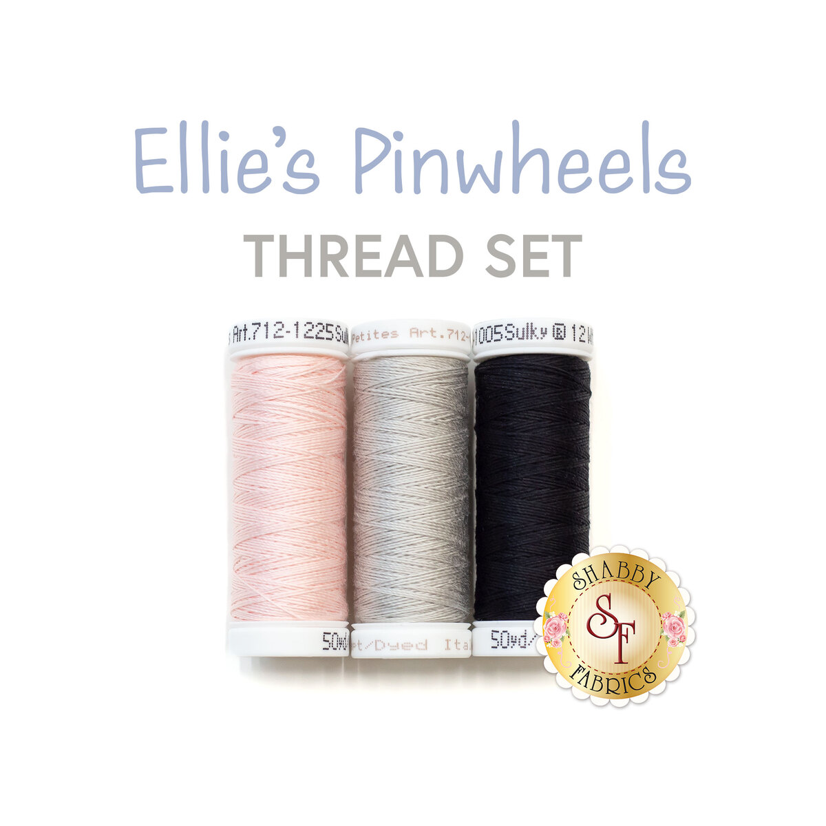 Ellie's Pinwheels Quilt - Little Lambies - 3pc Thread Set | Shabby Fabrics