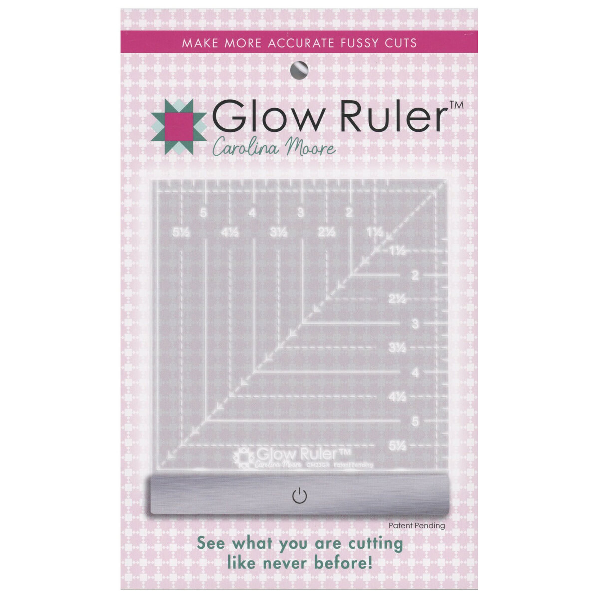 Carolina Moore Glow Ruler - 6" Square | Shabby Fabrics