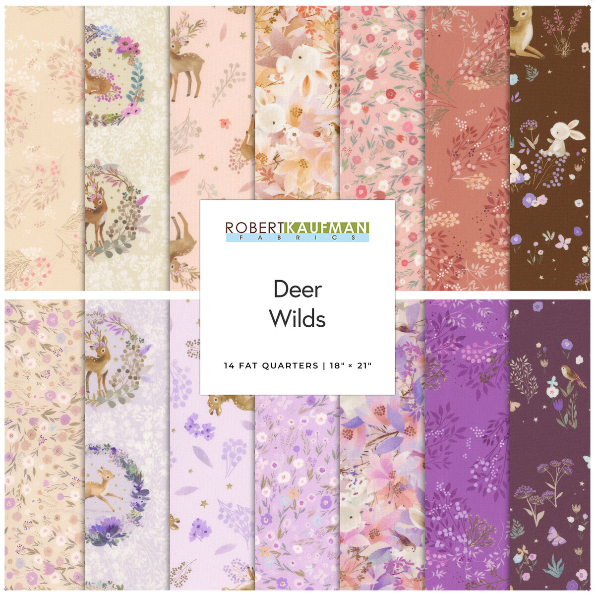 Deer Wilds 14 FQ Set by Sanja Rescek for Robert Kaufman Fabrics ...