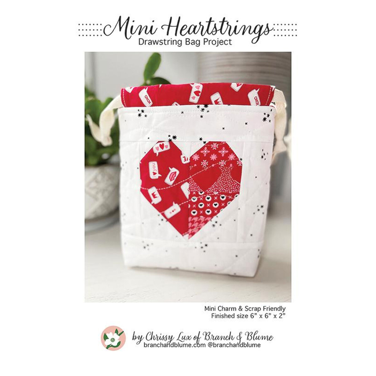 Mini Heartstring Bag Project Pattern | Shabby Fabrics