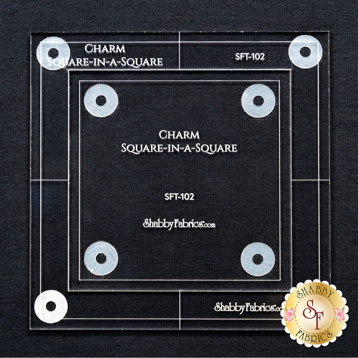 Shabby Fabrics Charm Square-In-A-Square Template - SFT102