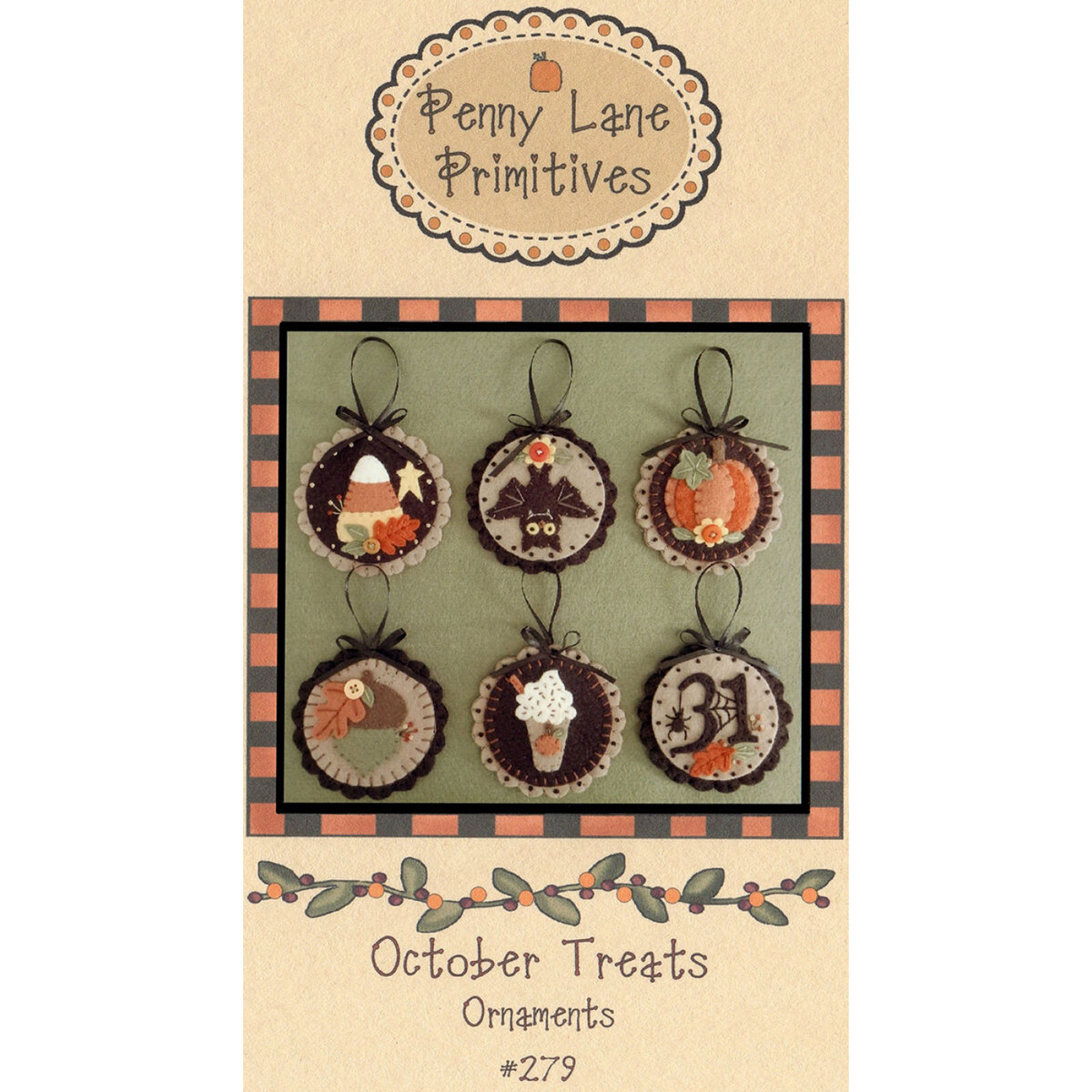 October Treats Ornaments Pattern | Shabby Fabrics