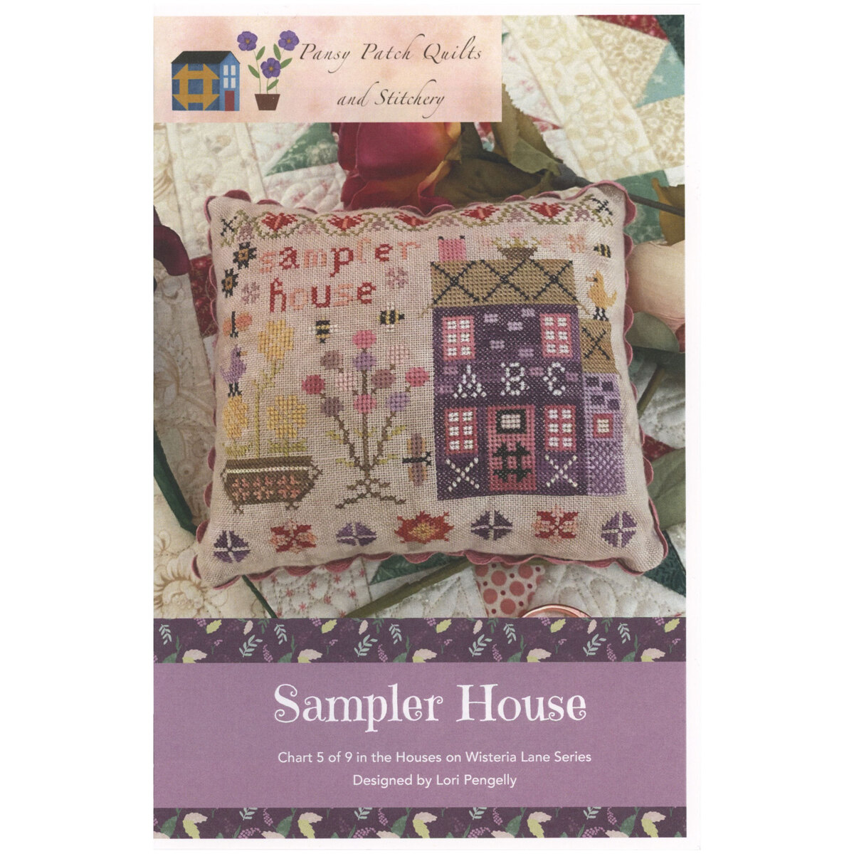 Sampler House Cross Stitch Pattern | Shabby Fabrics