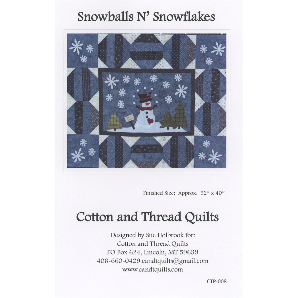 Snowballs N' Snowflakes Pattern | Shabby Fabrics