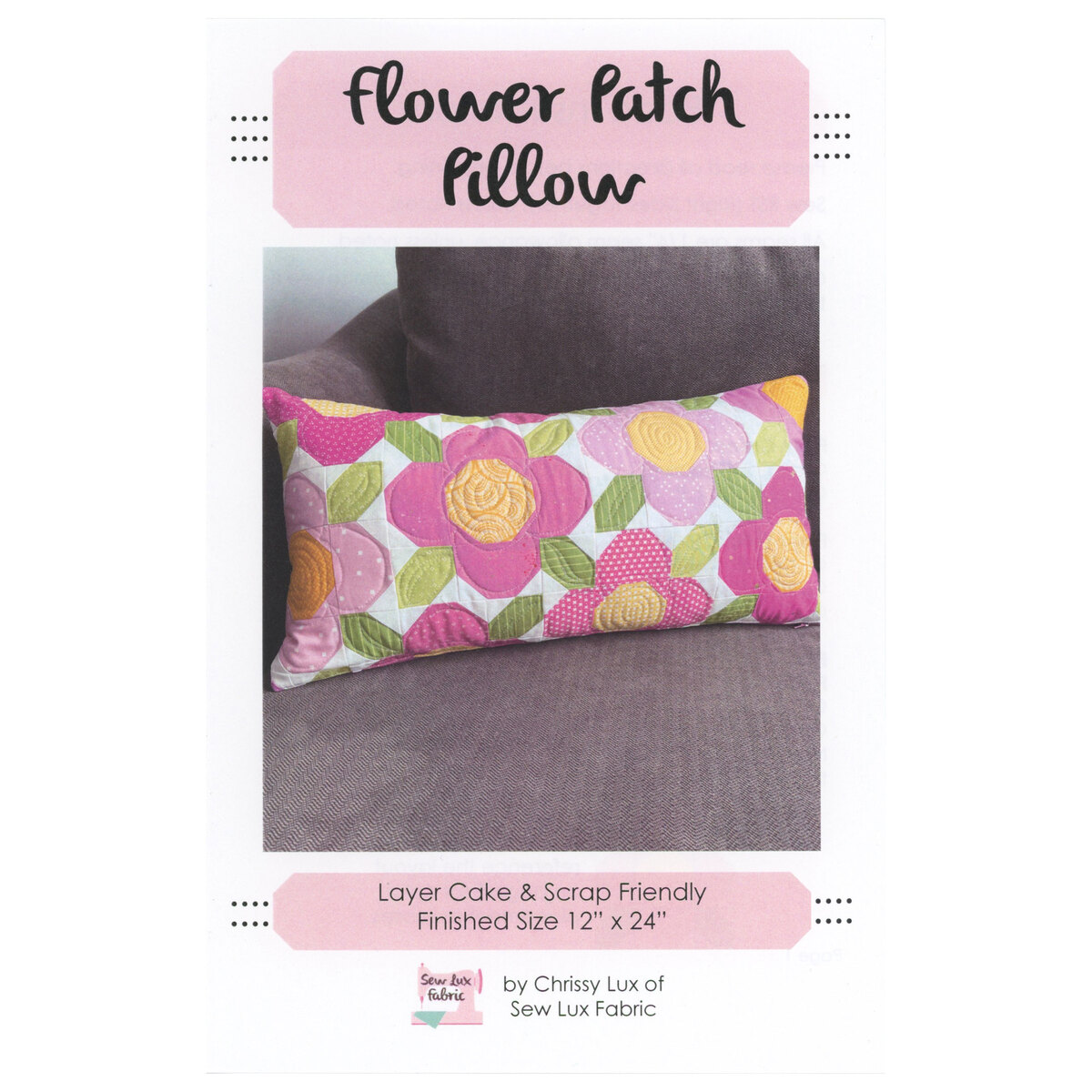 Flower Patch Pillow Pattern | Shabby Fabrics