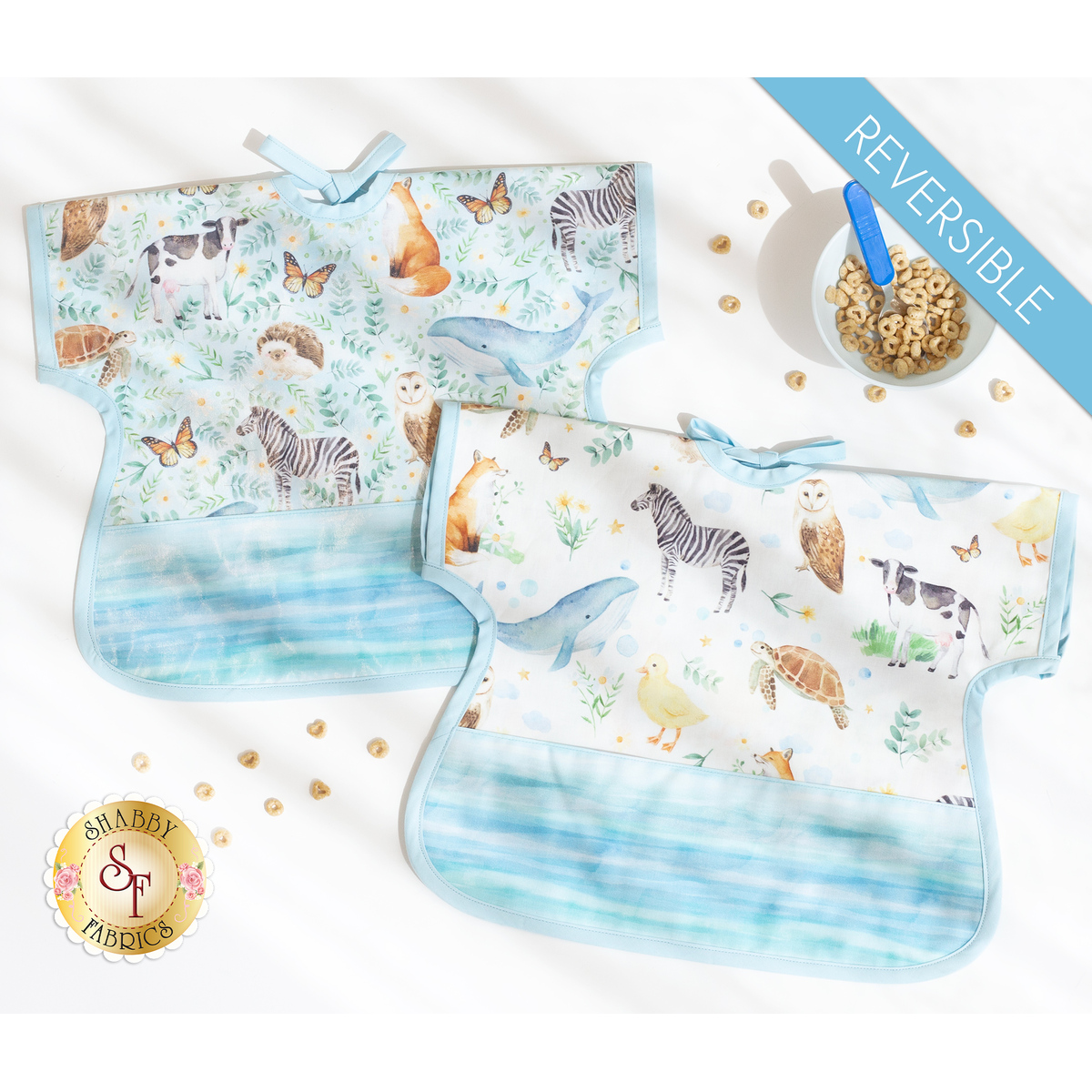Ultimate Toddler Bib Kit - Love and Learning - Animals | Shabby Fabrics