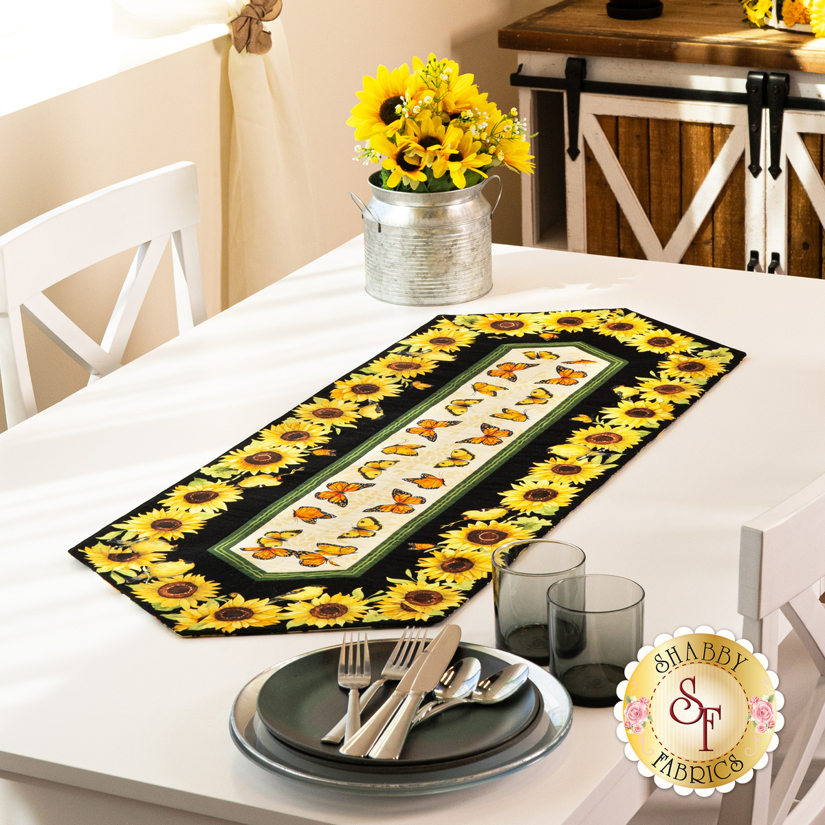 Easy Striped Table Runner Kit - Sunflower Splendor | Shabby Fabrics
