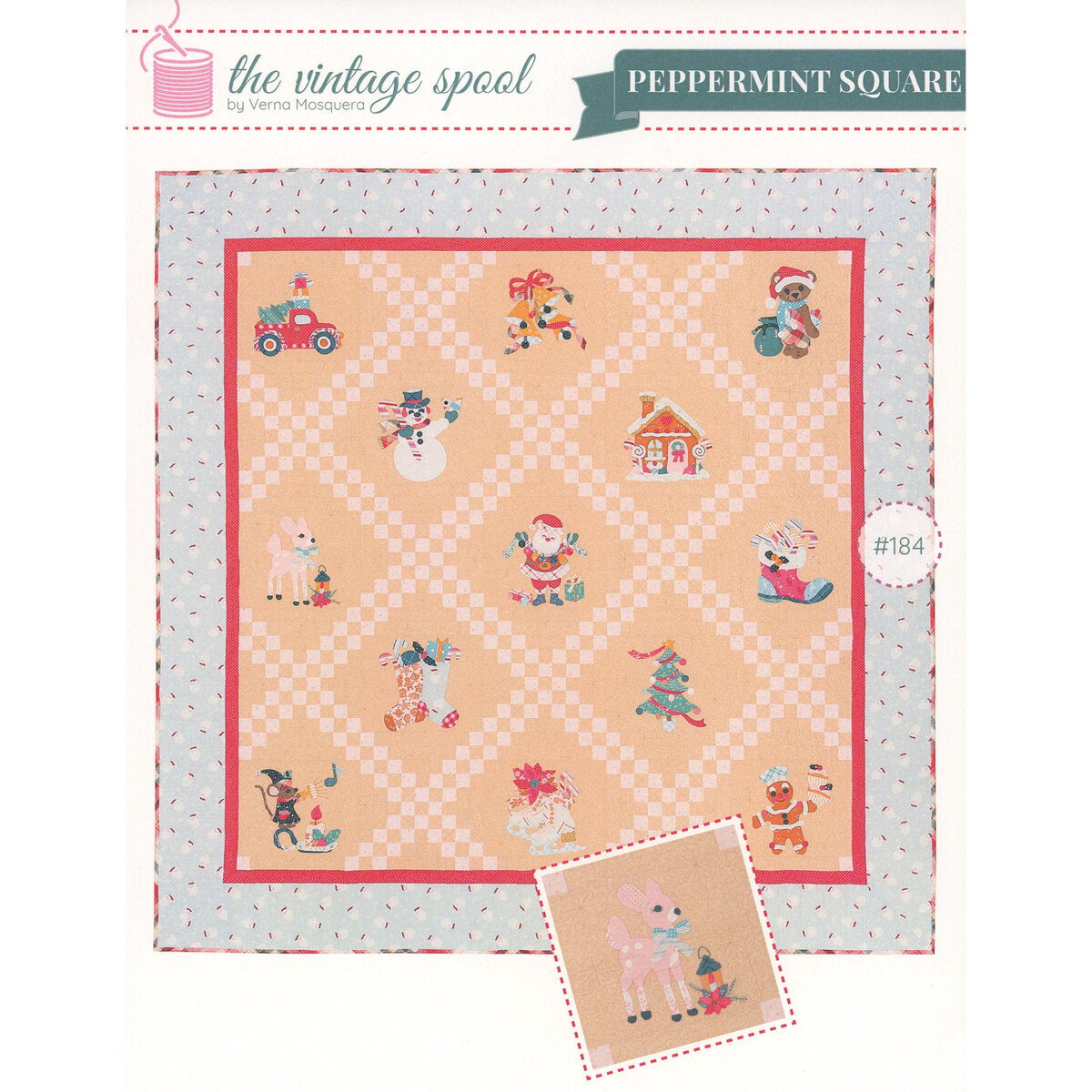 Peppermint Square Pattern | Shabby Fabrics