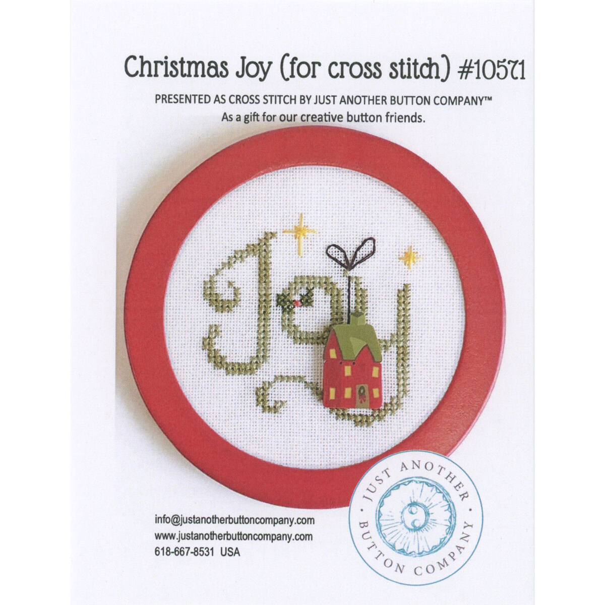Christmas Joy Cross Stitch Pattern | Shabby Fabrics