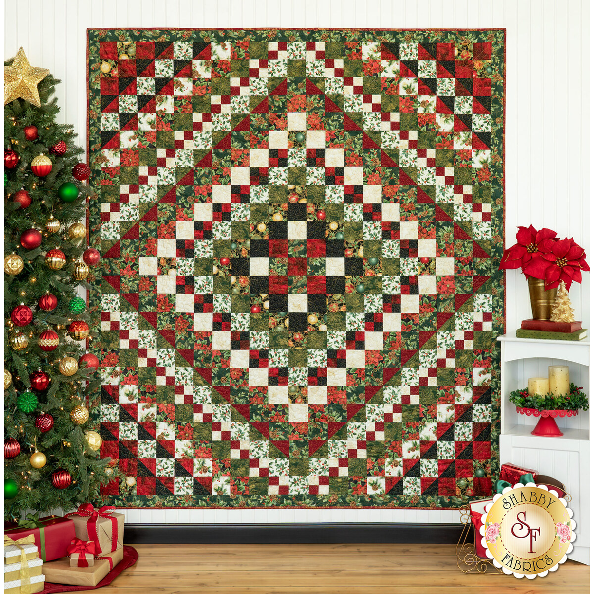 Trip Around The World Quilt Kit - Christmas Splendor | Shabby Fabrics