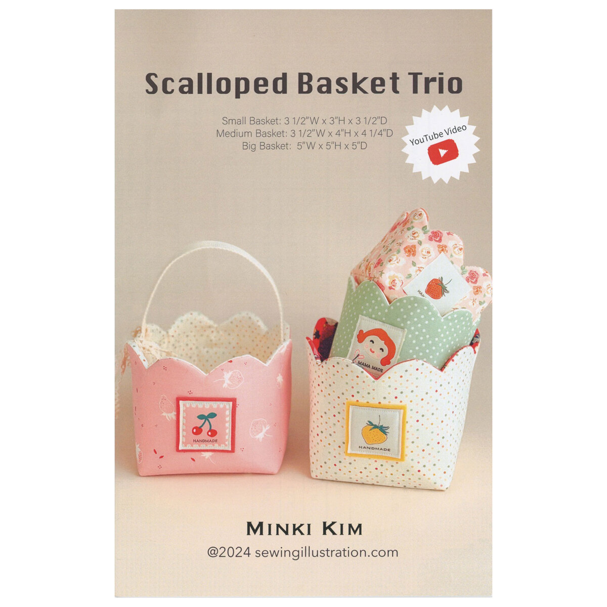Scalloped Basket Trio Pattern | Shabby Fabrics