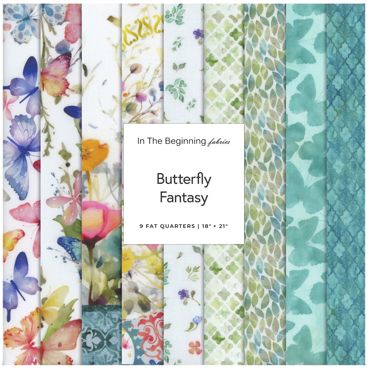 Butterfly Fantasy 9 FQ Set by Jason Yenter for In The Beginning Fabrics ...