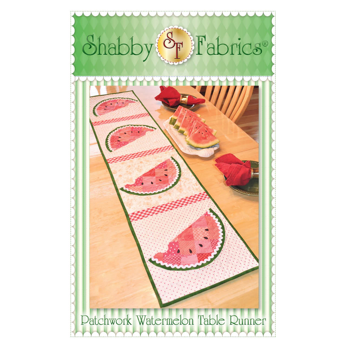 Patchwork Watermelon Table Runner Pattern | Shabby Fabrics