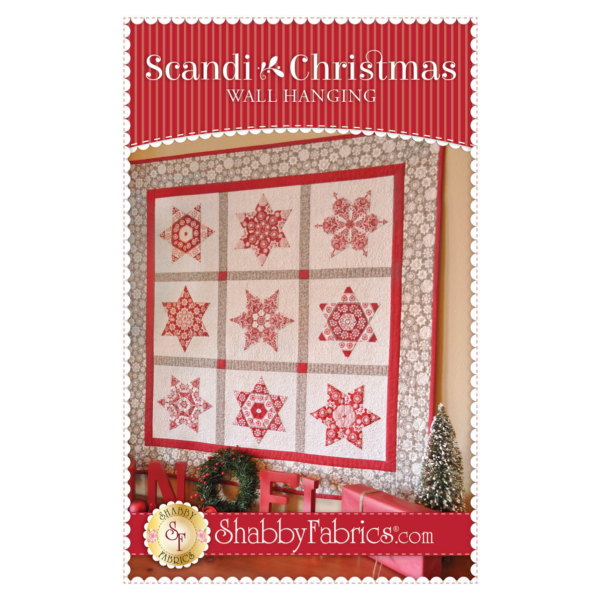 Scandi Christmas Wall Hanging Pattern | Shabby Fabrics