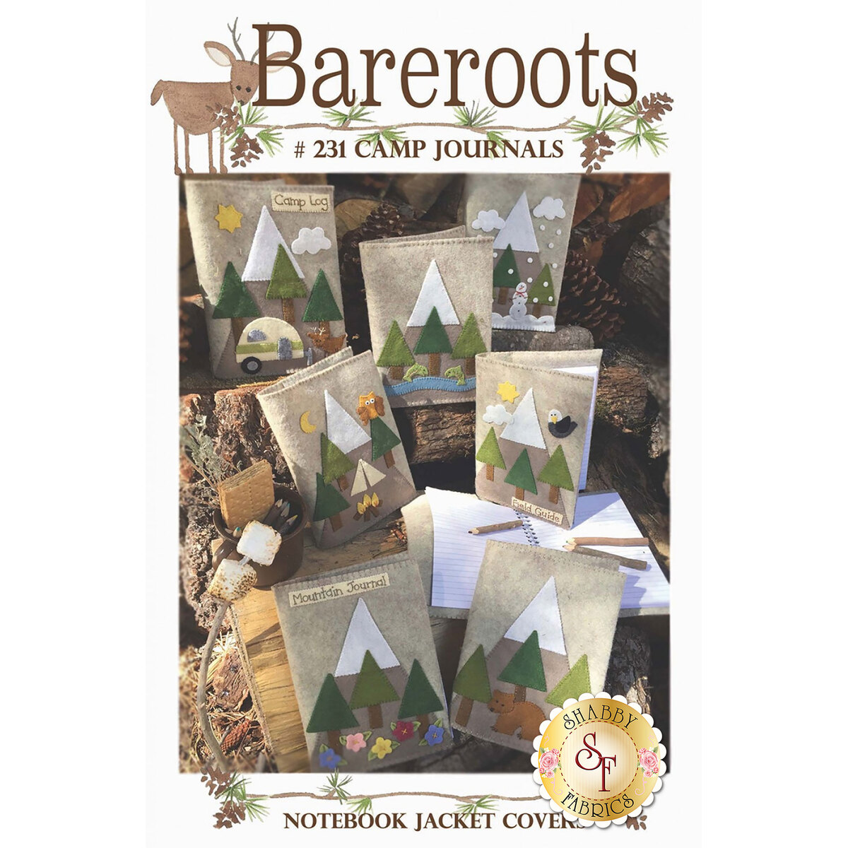 Camp Journals Notebook Jacket Cover #231 Pattern | Shabby Fabrics